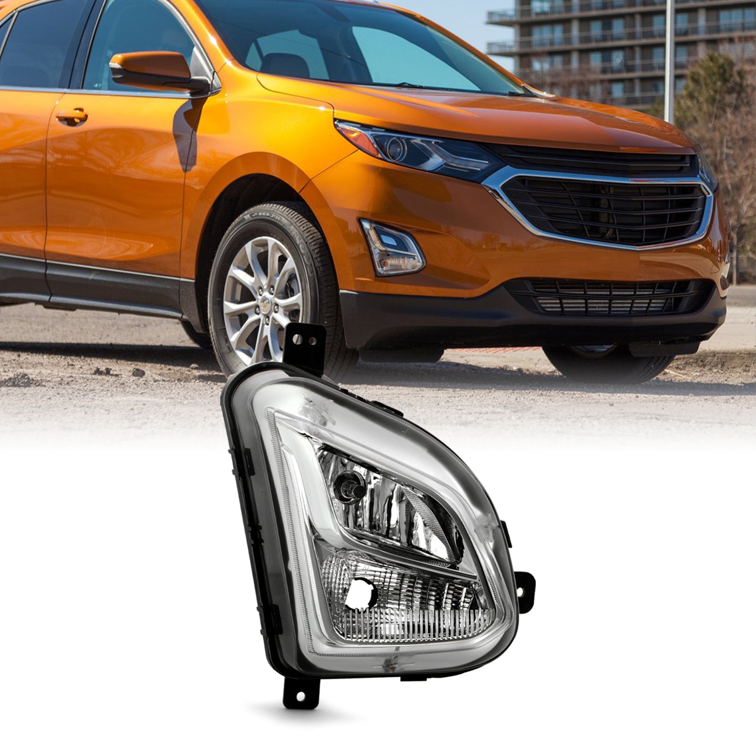 AKKON - Fits 2018-2021 Chevy Equinox SUV Halogen Bumper Clear Fog Ligh