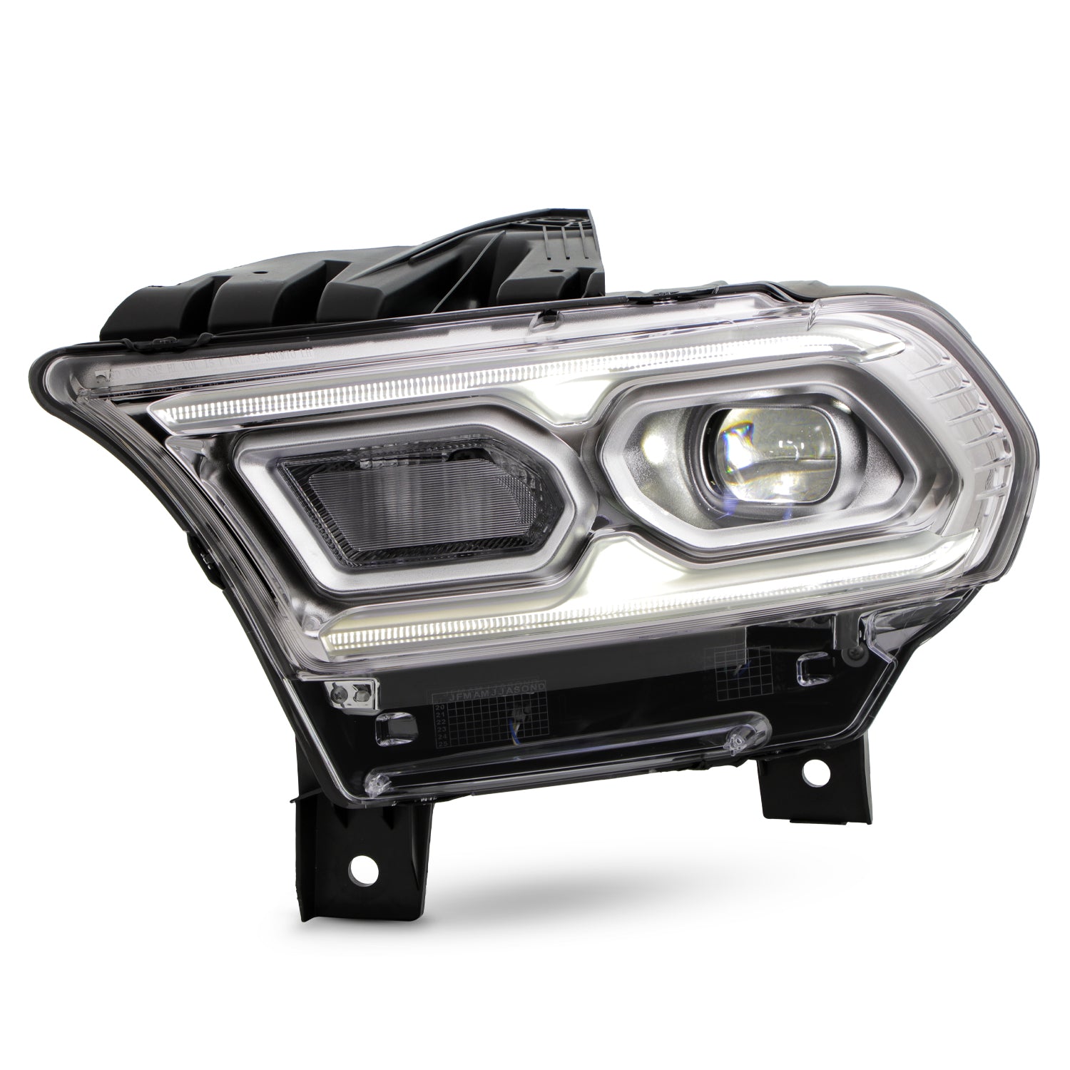 AKKON - Fits 2021-2024 Dodge Durango Chrome Bezel Style Projector Head