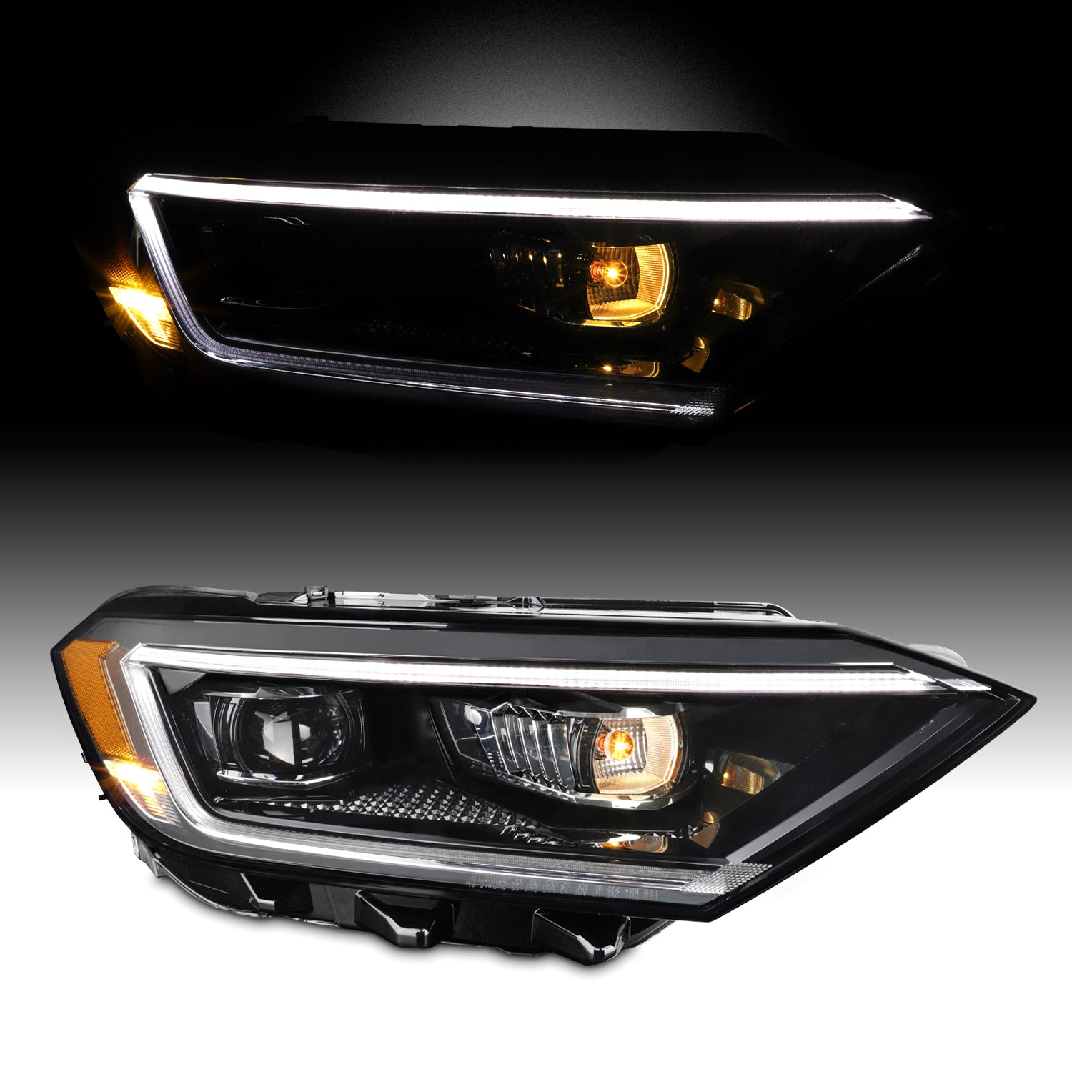 AKKON - Fits 2019 2020 2021 Volkswagen Jetta LED Tube DRL Running Lamp