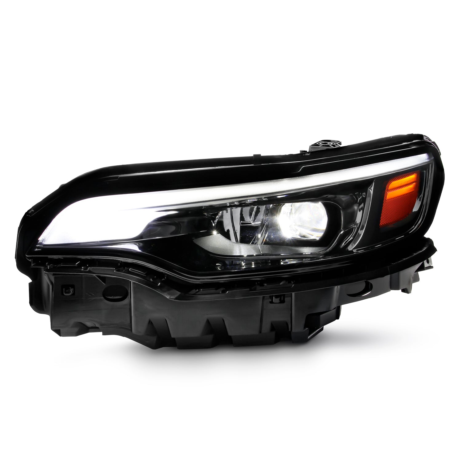 AKKON - Fits 2019-2023 Jeep Cherokee Full LED DRL Tube Projector Headl